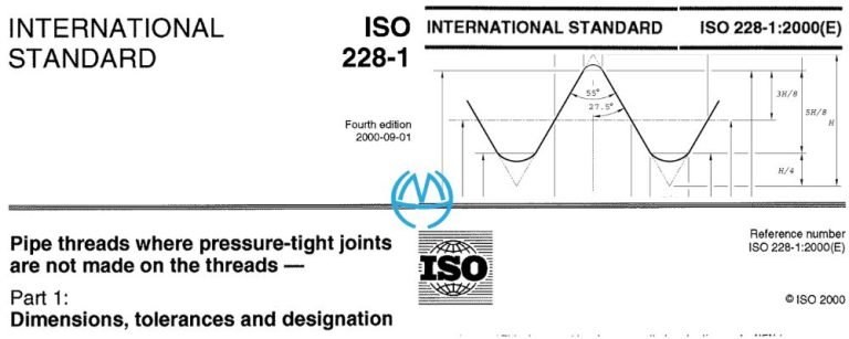 Tiêu chuẩn ren BS 21 ISO 228-1:2000 | Tương quan thế nào